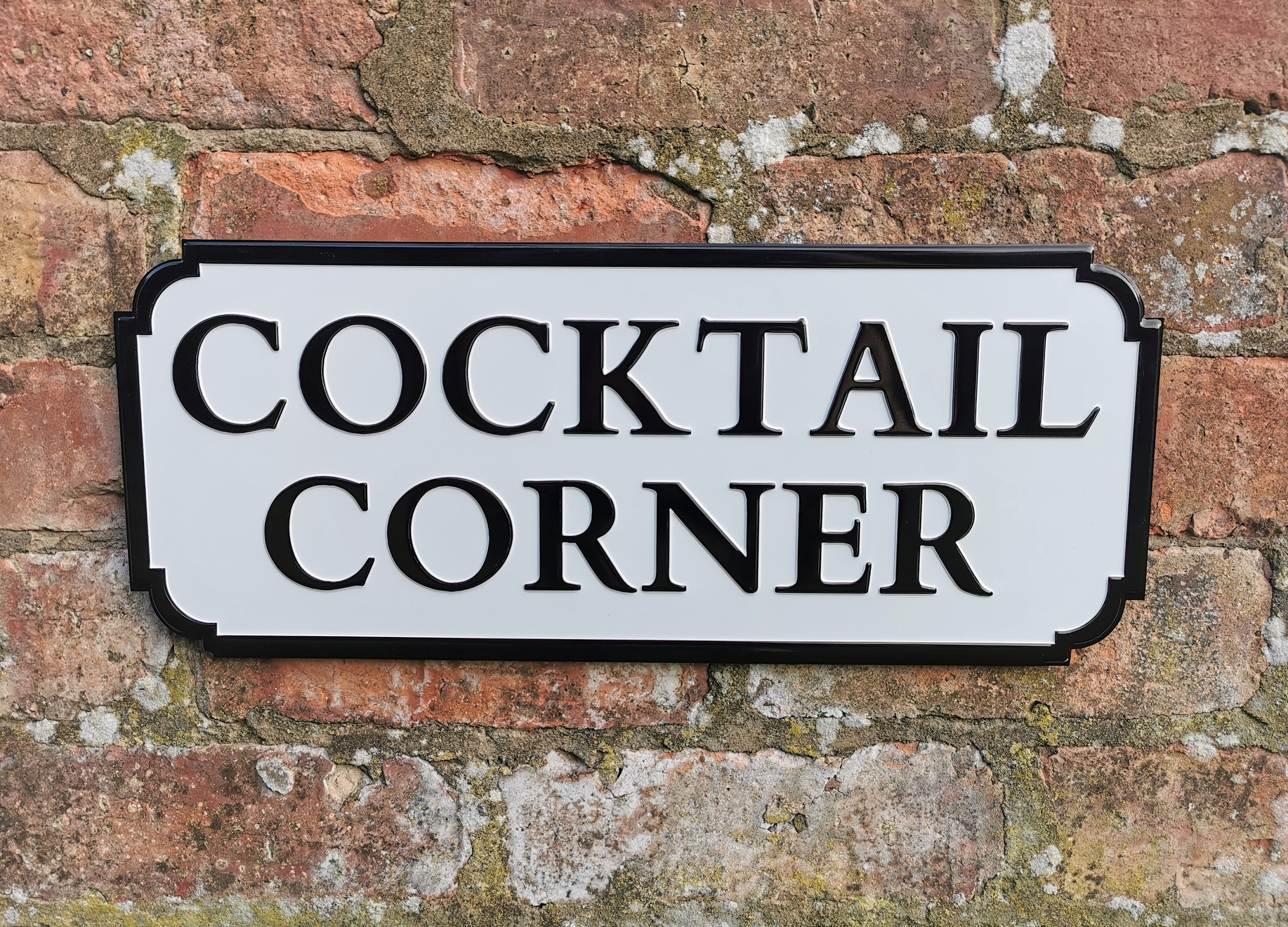 Cocktail Corner Metal Vintage Victorian Style Street Sign - Etsy