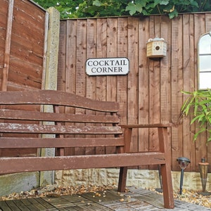 Cocktail Corner Metal Vintage Victorian Style Street Sign 44x18cm ...