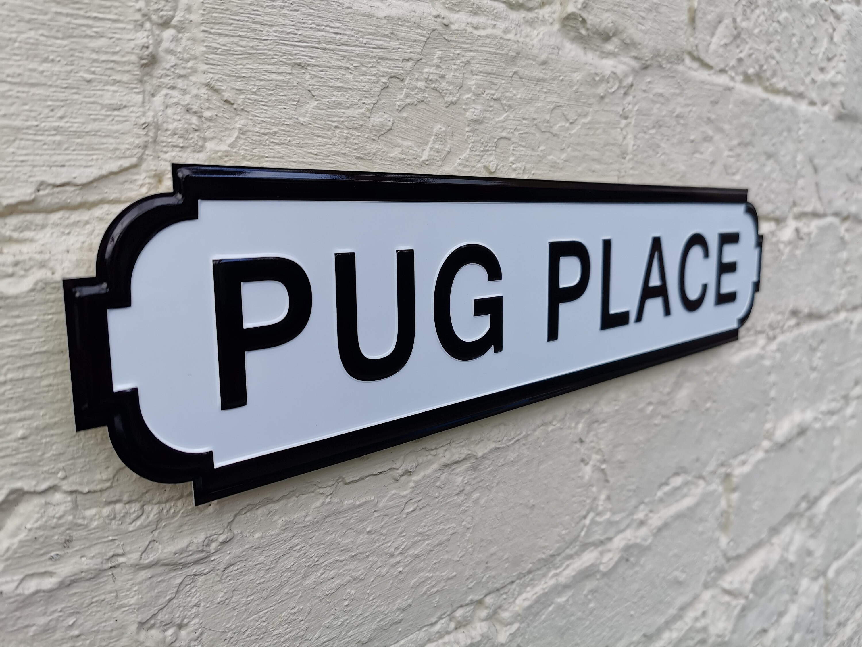 Pug Place Metal Vintage Style Street Sign for Indoors & - Etsy