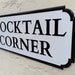 Cocktail Corner Metal Vintage Victorian Style Street Sign - Etsy