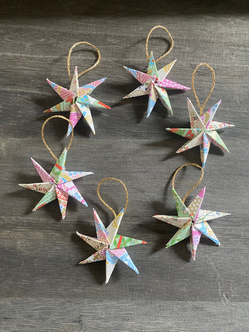 Pastel Nordic Star Ornaments - Etsy