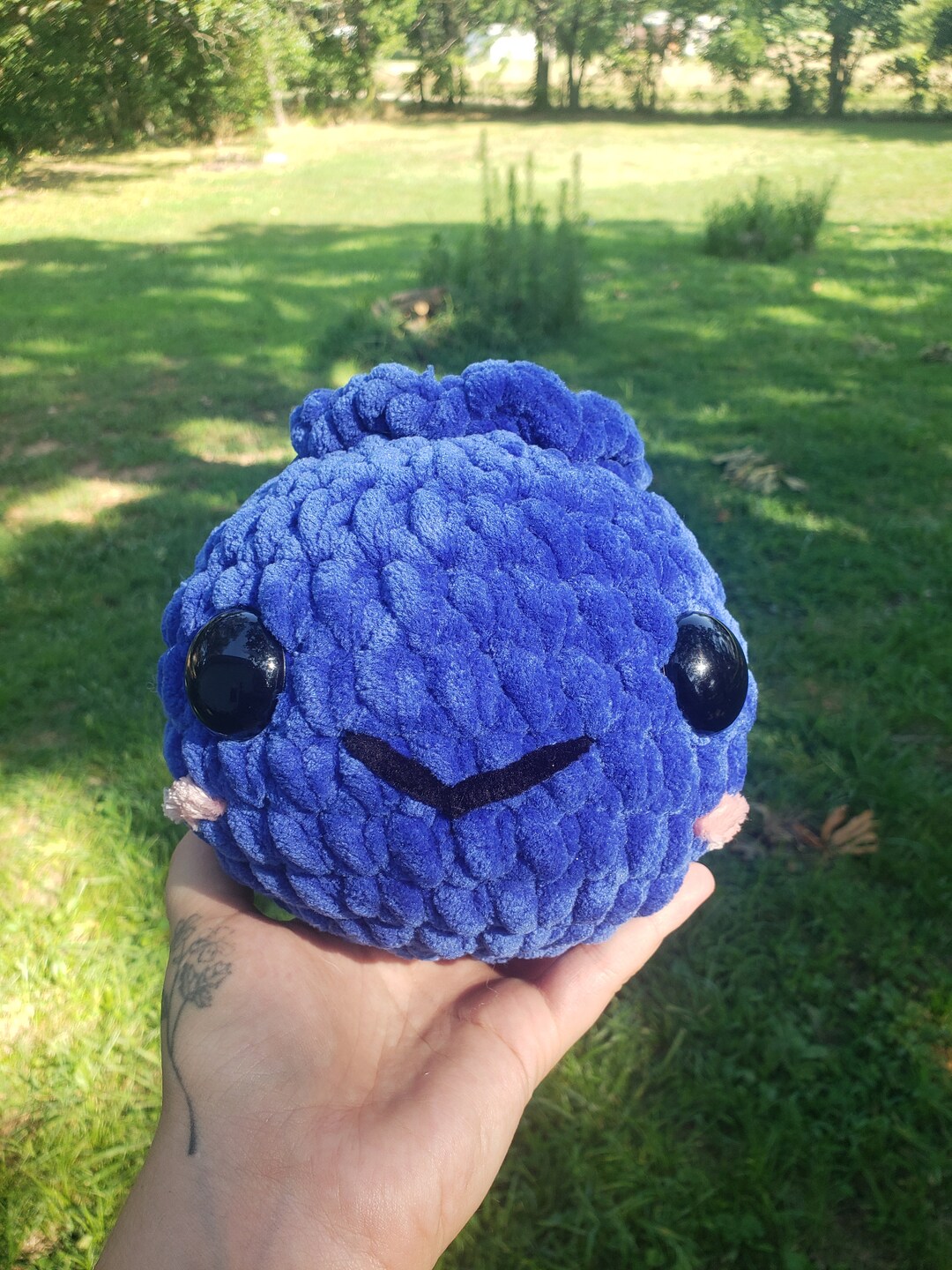 Jumbo Blueberry Crochet Plushie - Etsy
