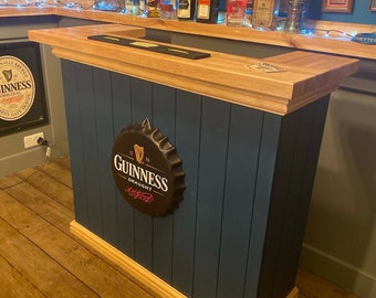 Solid Oak Home Bar Man Cave Bar - Etsy UK