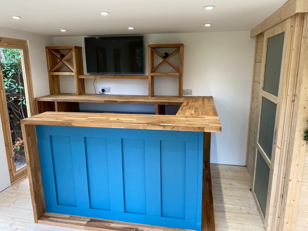 Solid Oak Home Bar Man Cave Bar - Etsy UK