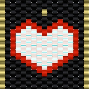 Hearts Valentine Peyote Heart Bracelet Pattern, Peyote Hearts, Heart ...