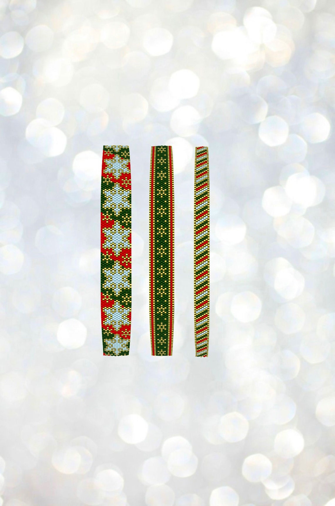 Peyote Snowflake Bracelet Pattern, Bead Bracelet, Peyote Stitch ...