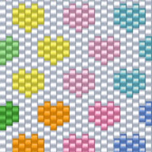 Peyote Heart Bracelet Pattern, Peyote Bracelet Pattern Kit, Heart Bead ...