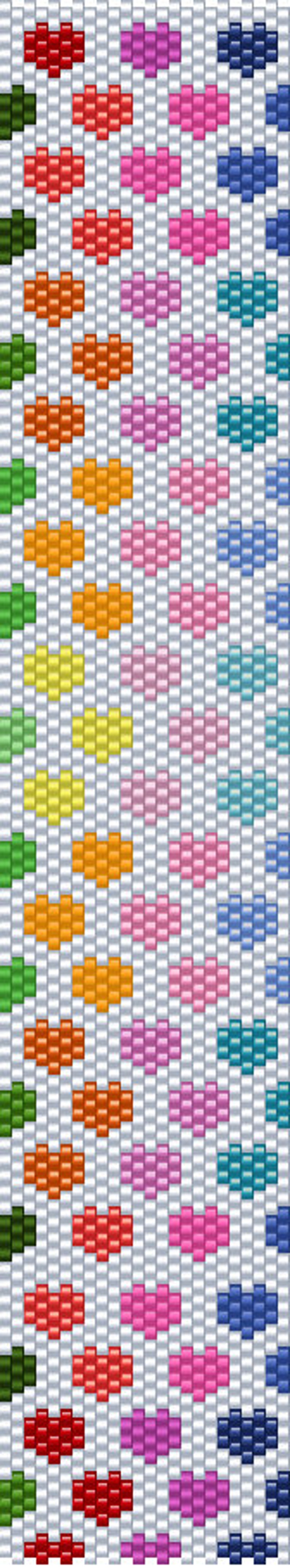 Peyote Heart Bracelet Pattern Peyote Bracelet Pattern Kit | Etsy