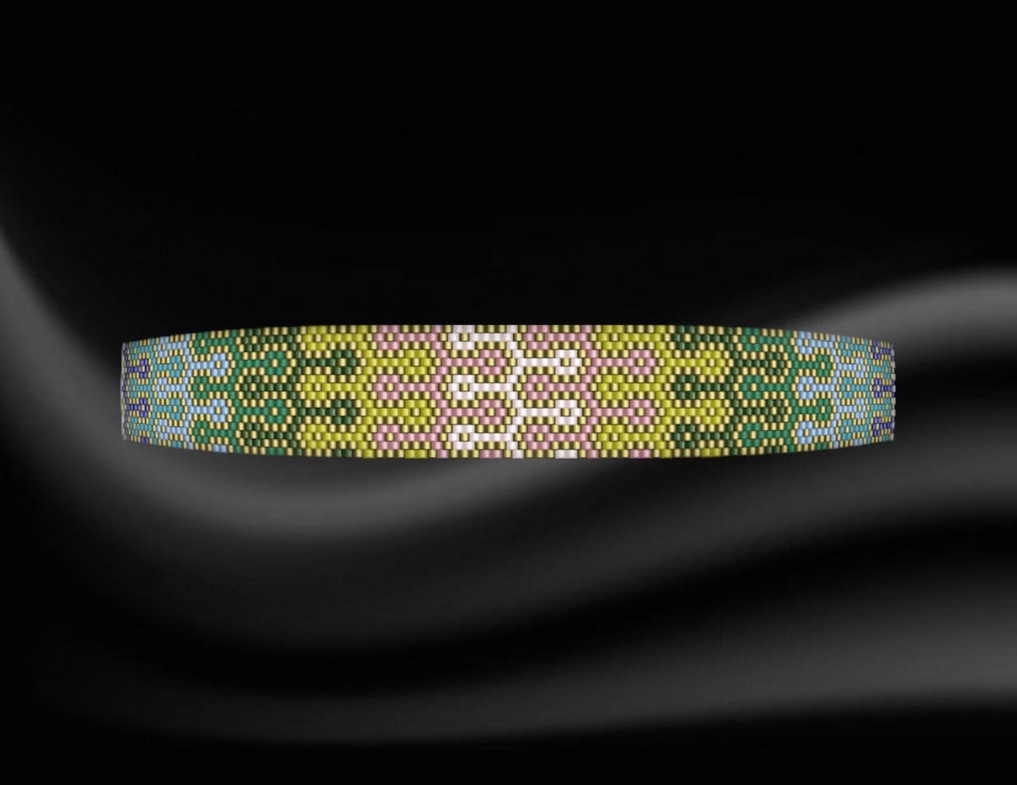 Peyote Bracelet Pattern for Bead Bracelet Peyote Stitch | Etsy