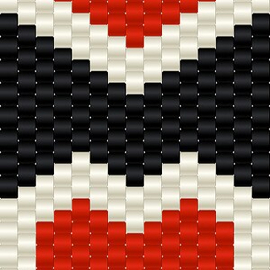 Hearts Valentine Peyote Heart Bracelet Pattern, Peyote Hearts, Heart ...