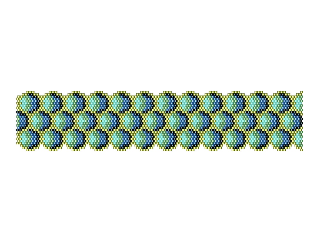 Peyote Bracelet Pattern for Bead Bracelet, Peyote Stitch Bracelet ...