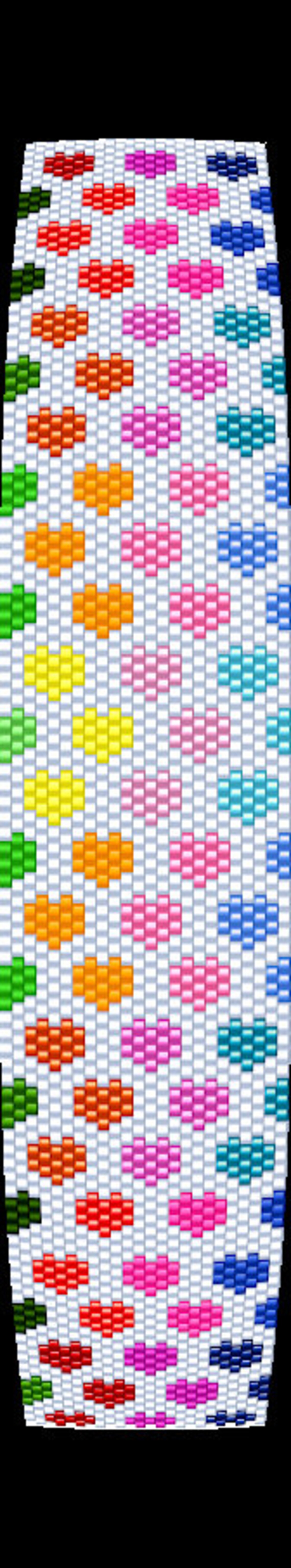 Peyote Heart Bracelet Pattern Peyote Bracelet Pattern Kit | Etsy