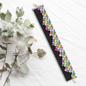 Flower Peyote Bracelet Pattern, Peyote Flower Bracelet Pattern, Peyote ...