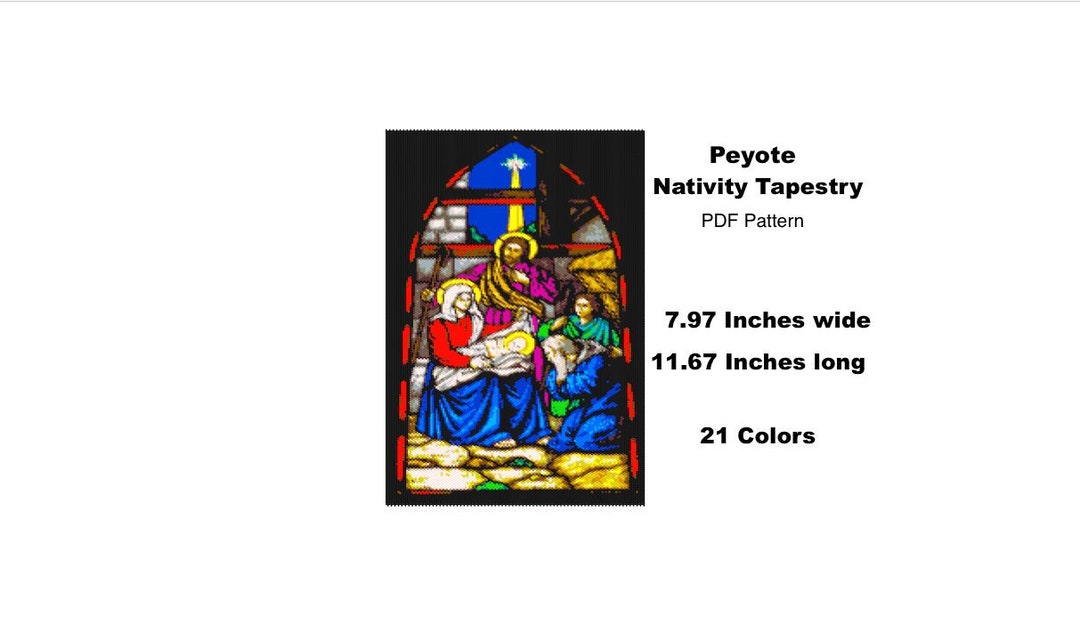 Peyote Tapestry Pattern, Tapestry Bead Pattern, Nativity Tapestry Bead ...