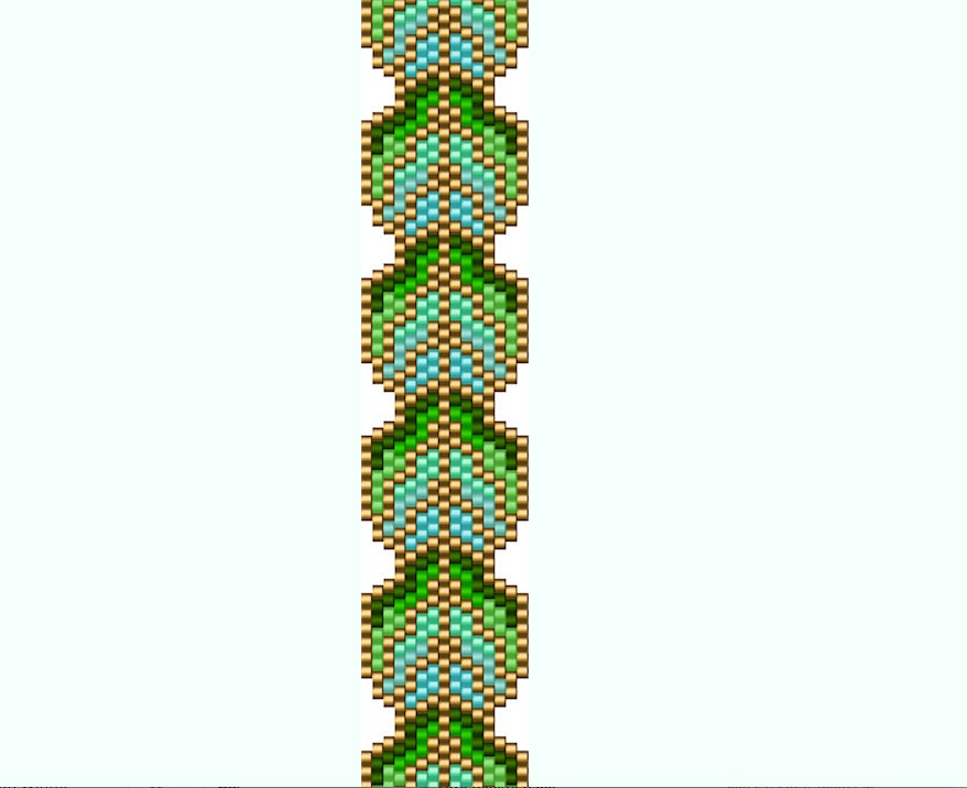 Seed Bead Bracelet Pattern Download Leaf Nature Bracelet - Etsy