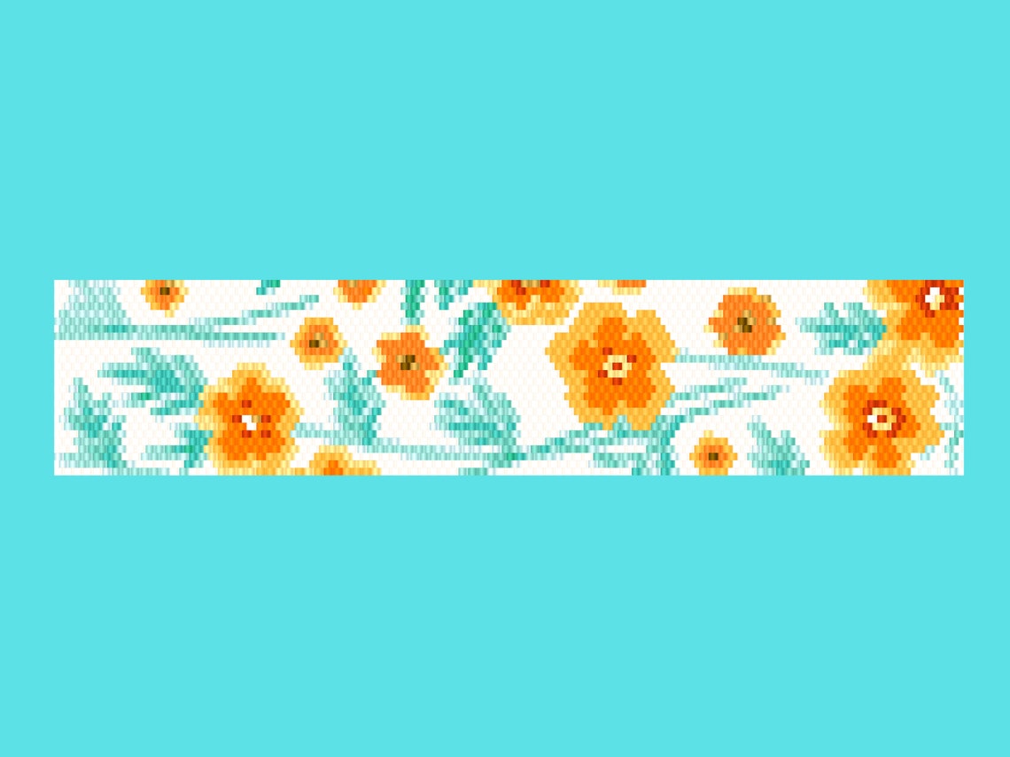 Peyote Flower Pattern, Peyote Pattern, Peyote Bracelet Pattern - Etsy