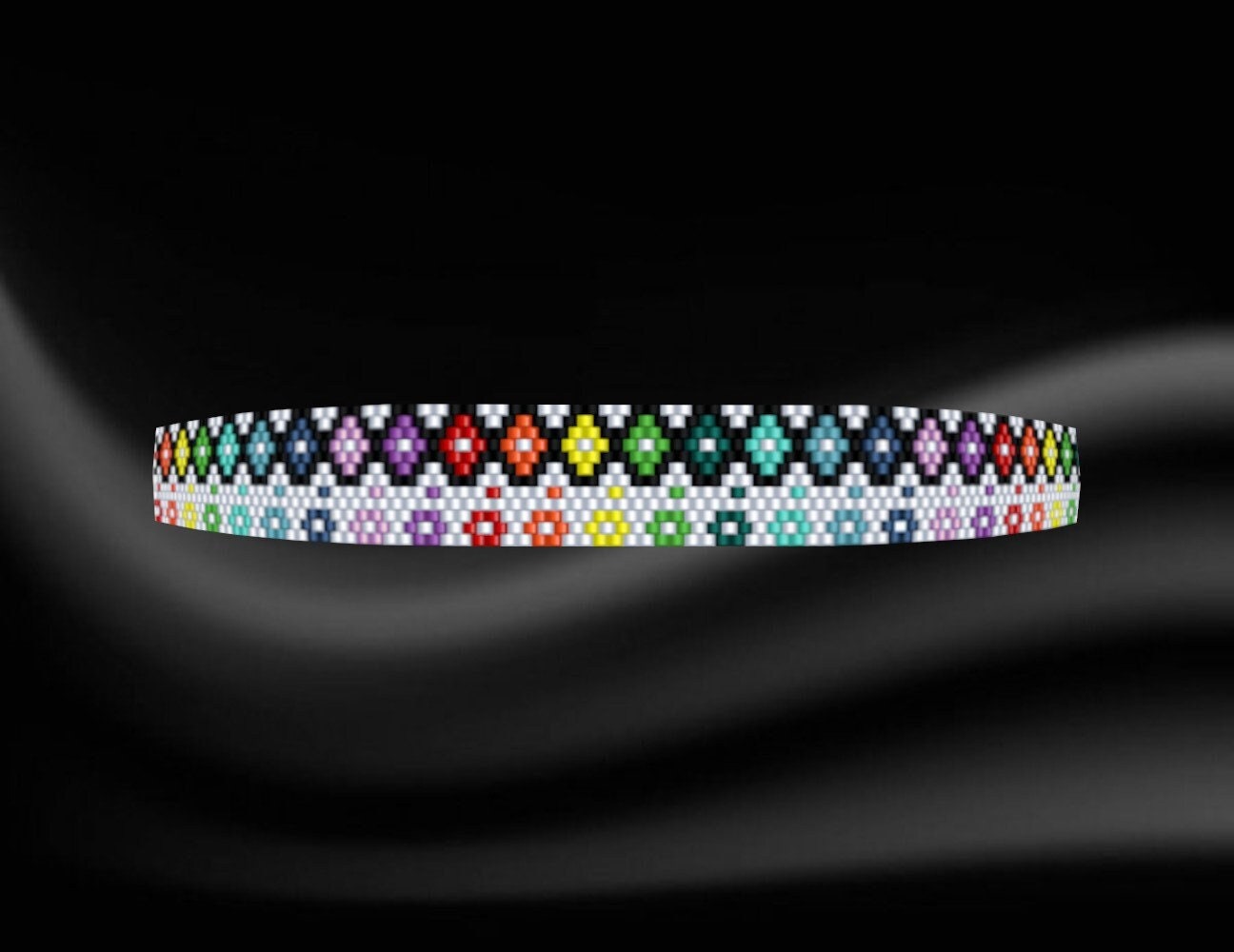 Peyoted Beaded Bracelet Pattern, Peyote Beaded Pattern, Peyote Bracelet ...