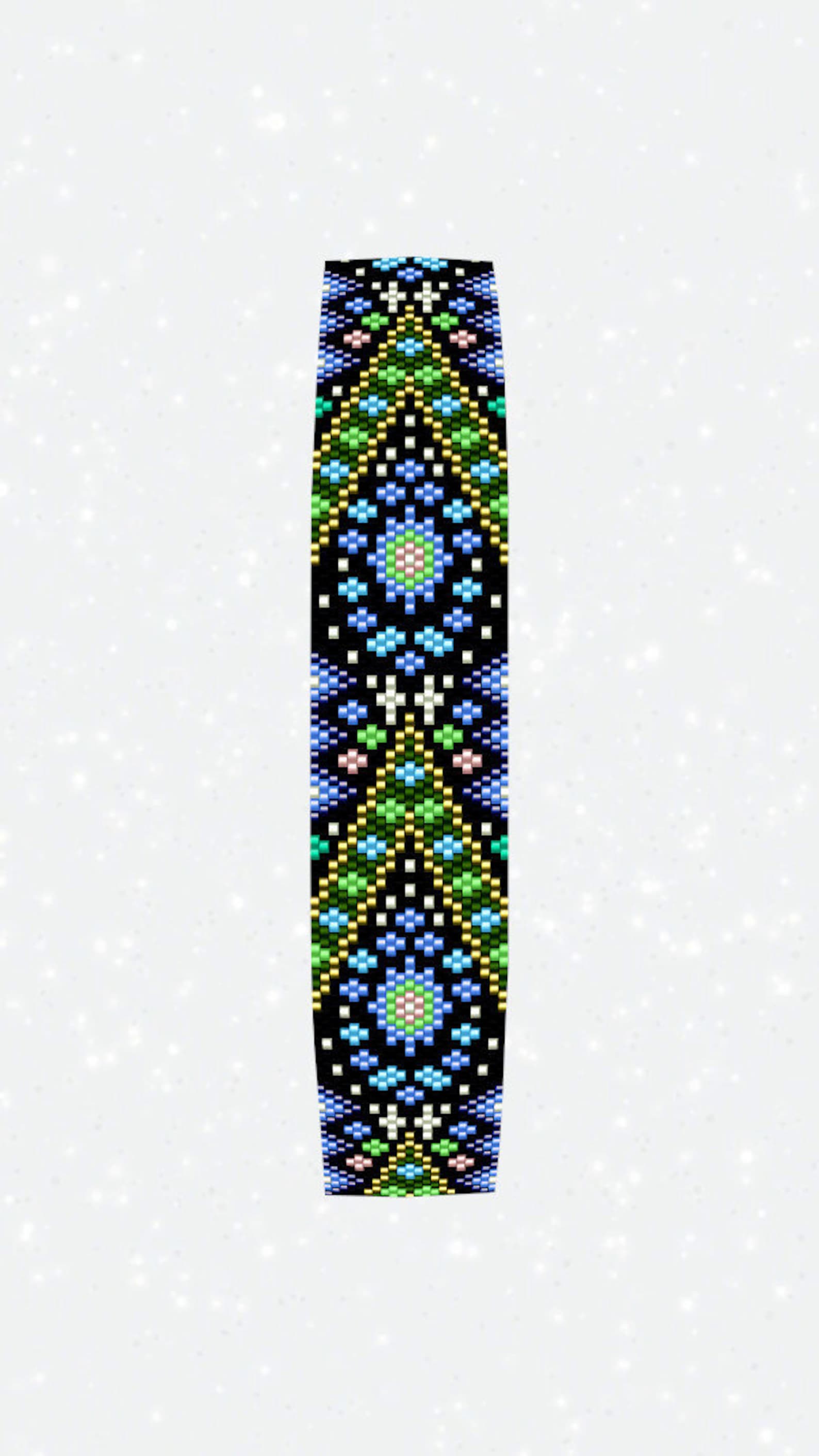 Peyote Stitch Bracelet Cuff Beading Pattern INSTANT DOWNLOAD | Etsy