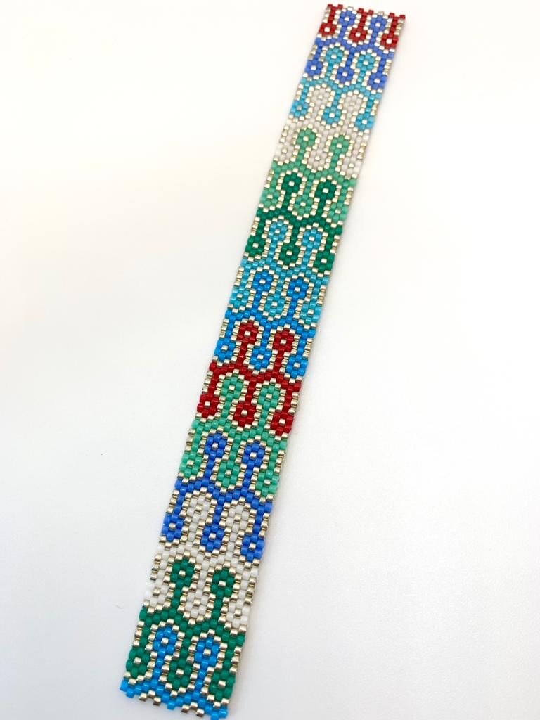 Peyote Bracelet Pattern for Bead Bracelet Peyote Stitch | Etsy