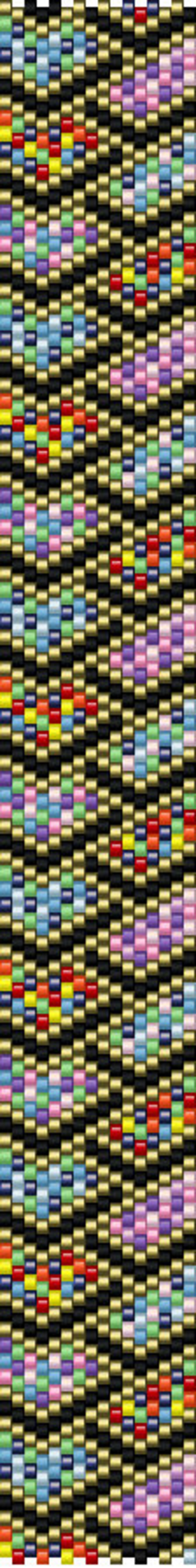 Peyote Pattern for Bead Bracelet, Peyote Bracelet Pattern, Even Count ...