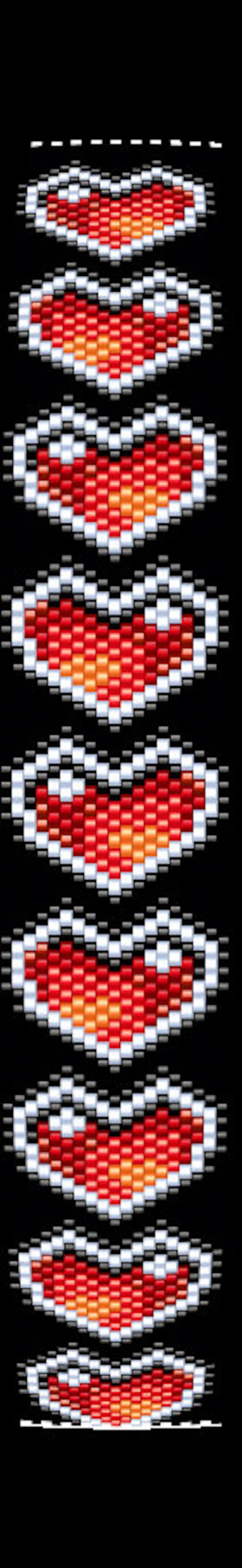 Peyote Heart Bracelet Pattern Peyote Bracelet Pattern Kit | Etsy