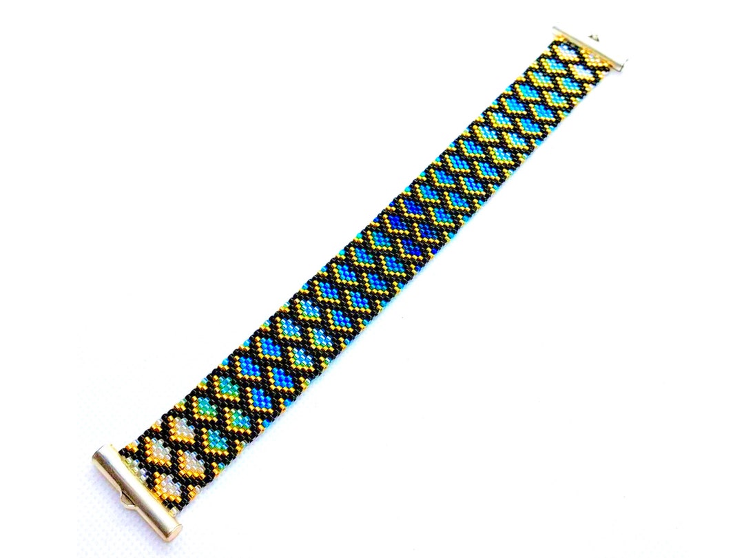 Peyote Beaded Bracelet Pattern, Peyote Beaded, Peyote Bracelet Pattern ...