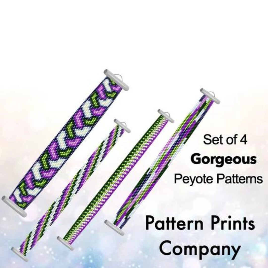 Even Count Peyote Bracelet Pattern, Peyote Bracelet Pattern Kit, Peyote ...