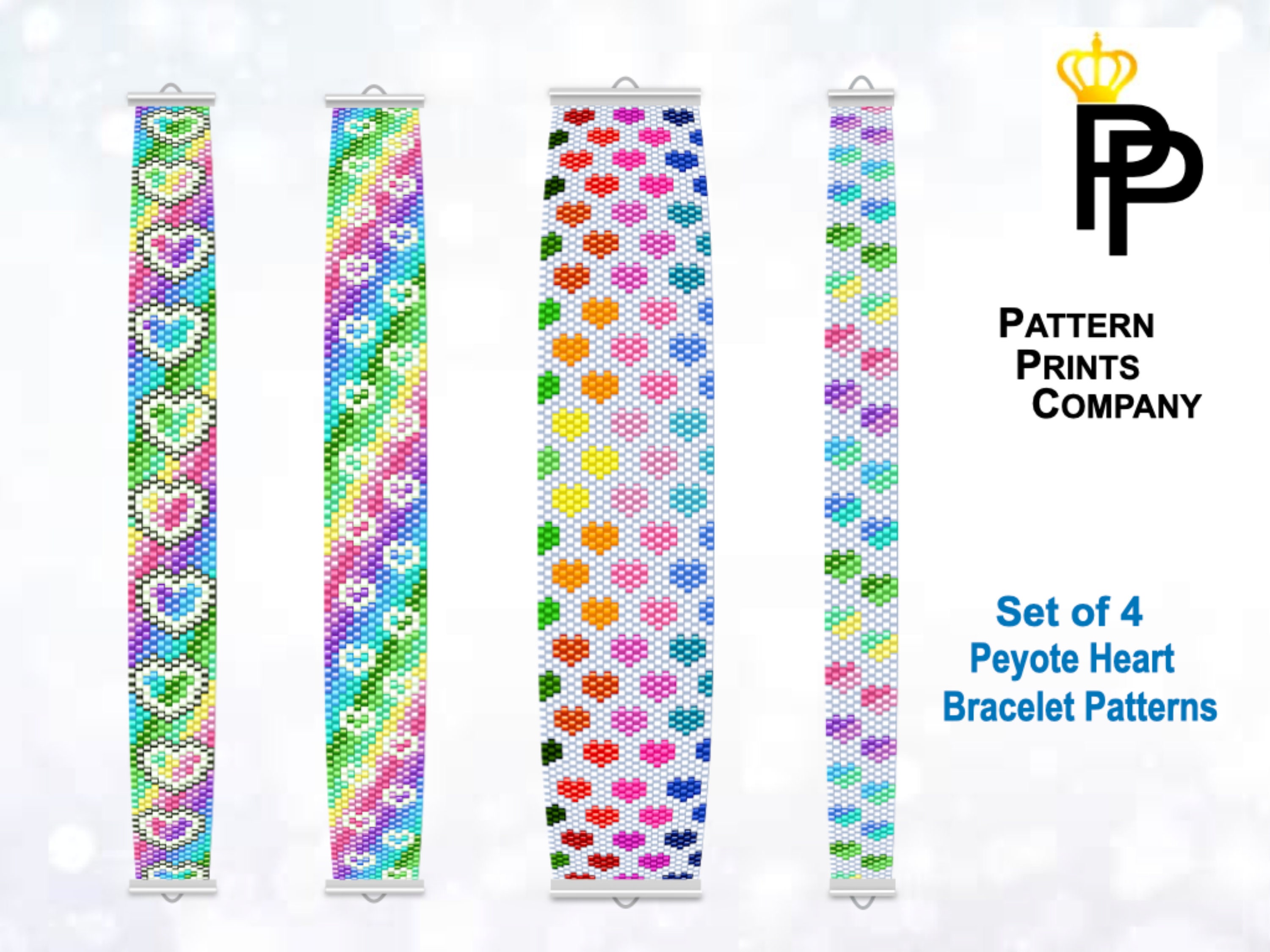 Peyote Heart Bracelet Pattern Peyote Bracelet Pattern Kit - Etsy