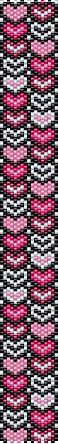 Peyote Heart Bracelet Pattern, Peyote Bracelet Pattern Kit, Heart Bead ...