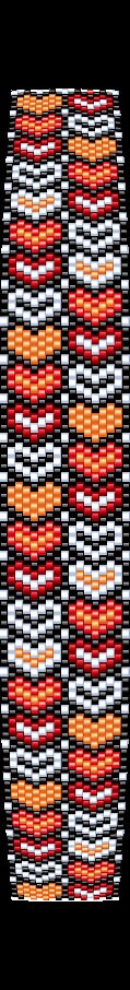 Peyote Heart Bracelet Pattern, Peyote Bracelet Pattern Kit, Heart Bead ...