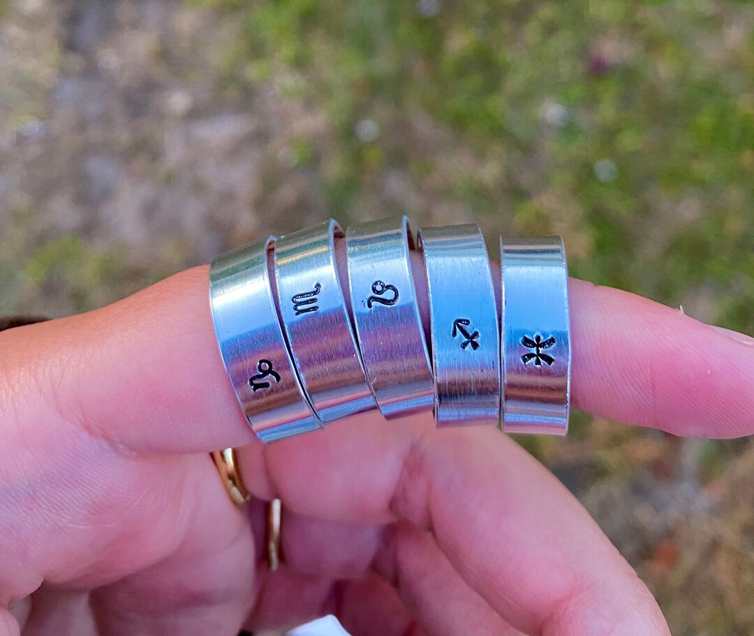 Zodiac Sign Ring - Etsy