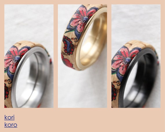 Cork Rings fleur in Stainless Steel Gold or - Etsy