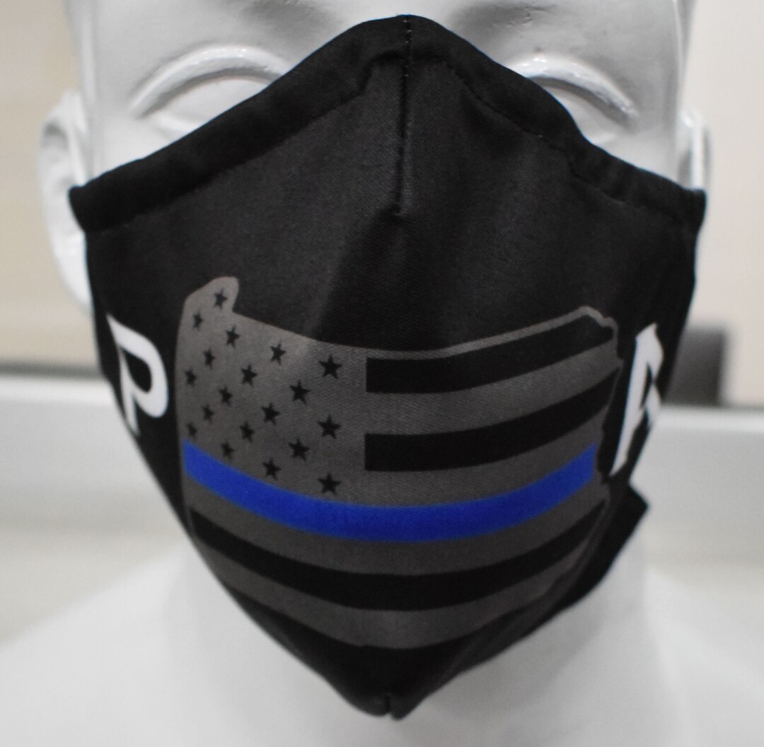 Pennsylvania Blue Line State Flag Mask - Etsy