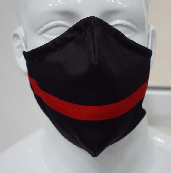 Thin Red Line Mask | Etsy