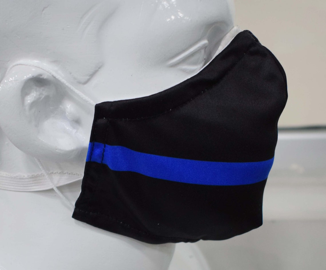 Thin Blue Line Mask - Etsy