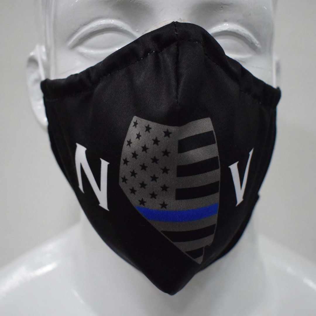 Nevada Blue Line State Flag Mask - Etsy