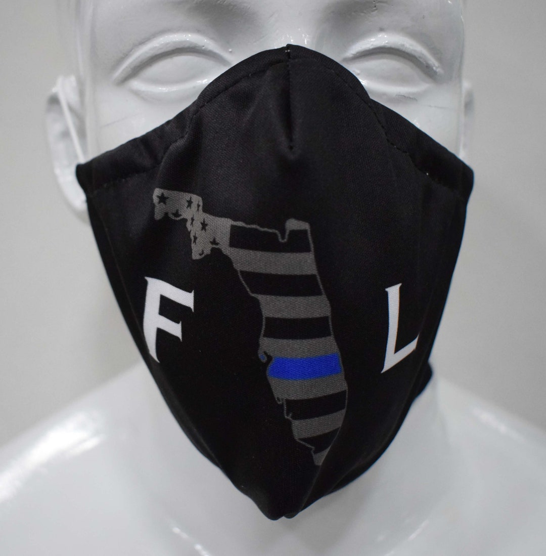 Florida State Blue Line Flag Mask - Etsy