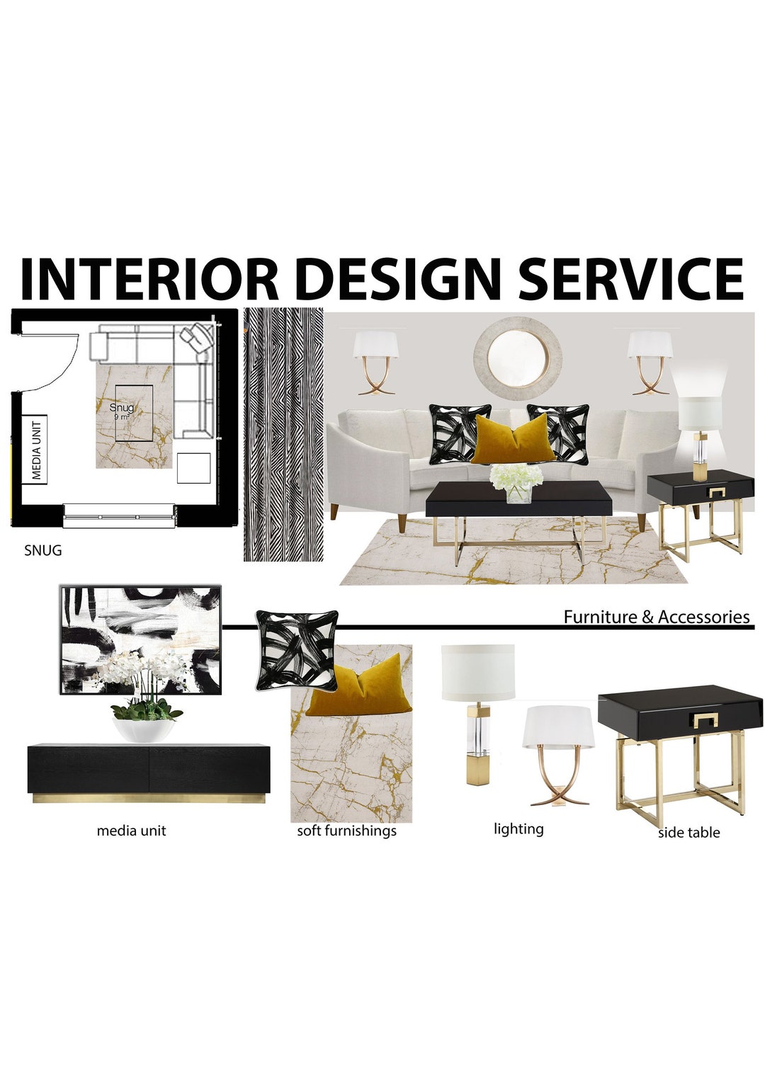 Bespoke INTERIOR DESIGN SERVICE - Any Room Decoration -custom Interior ...