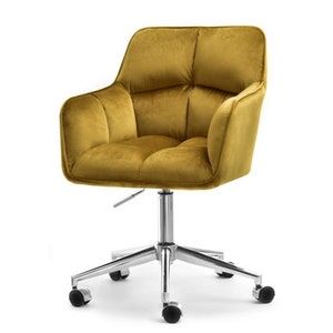 Beige velvet desk chair store