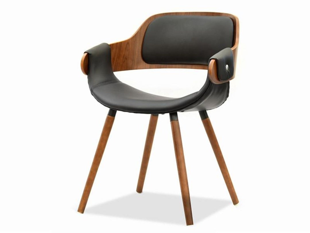 NEW Designer RETRO SCANDI Style Dining/ Office / Desk Chair Grey or ...