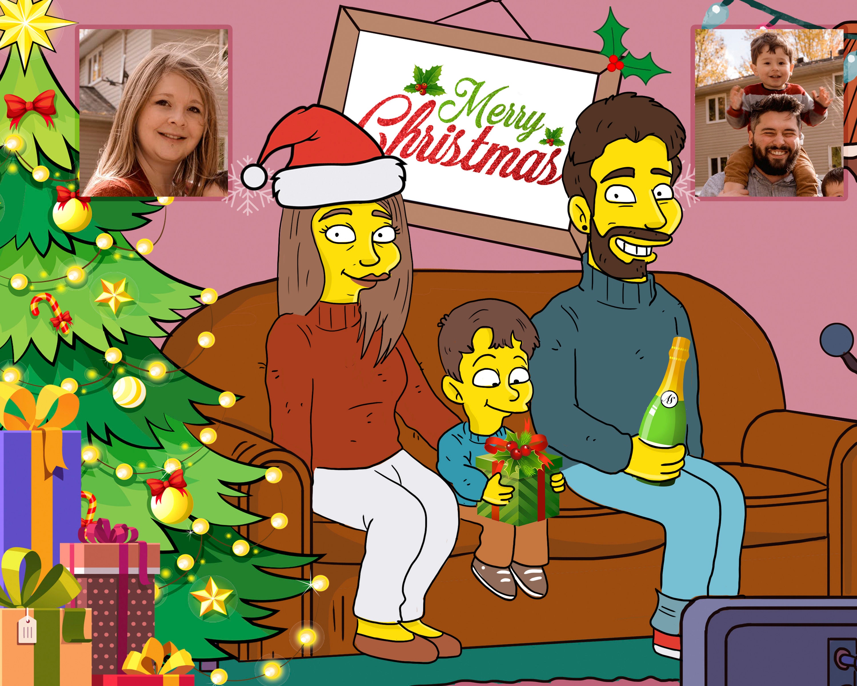 Simpsons christmas zoom background - naaas