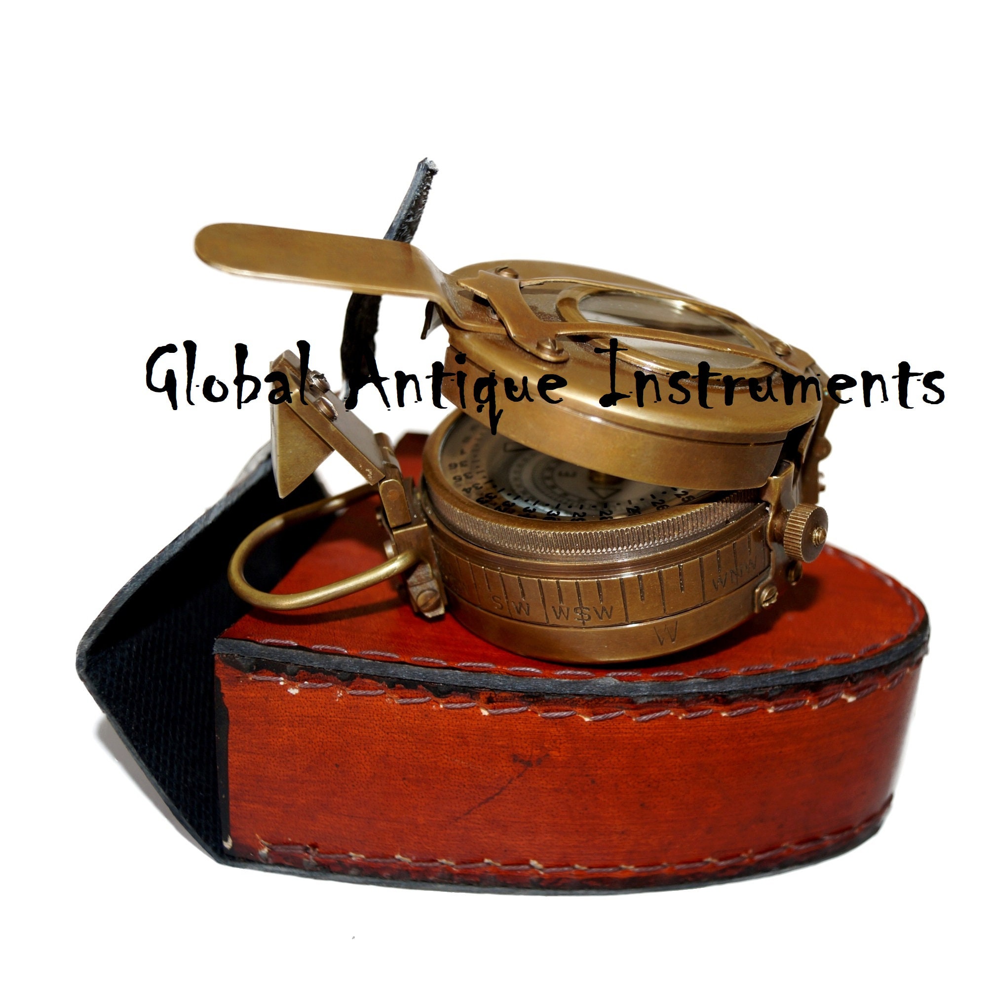 Antique Nautical Military Compass Marine Brass Prismatic - Etsy UK