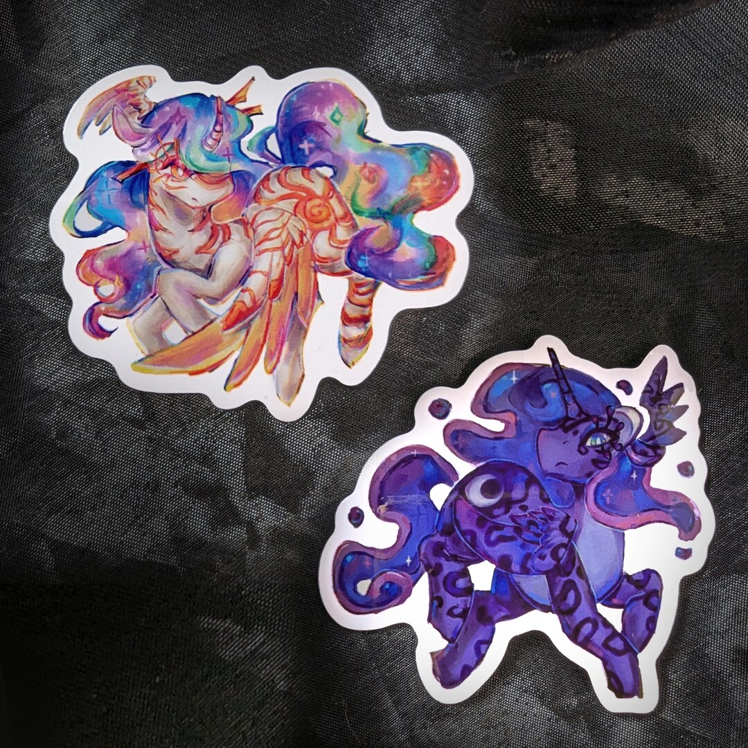 Celestia and Luna Stickers | MLP | My Little Pony - Etsy