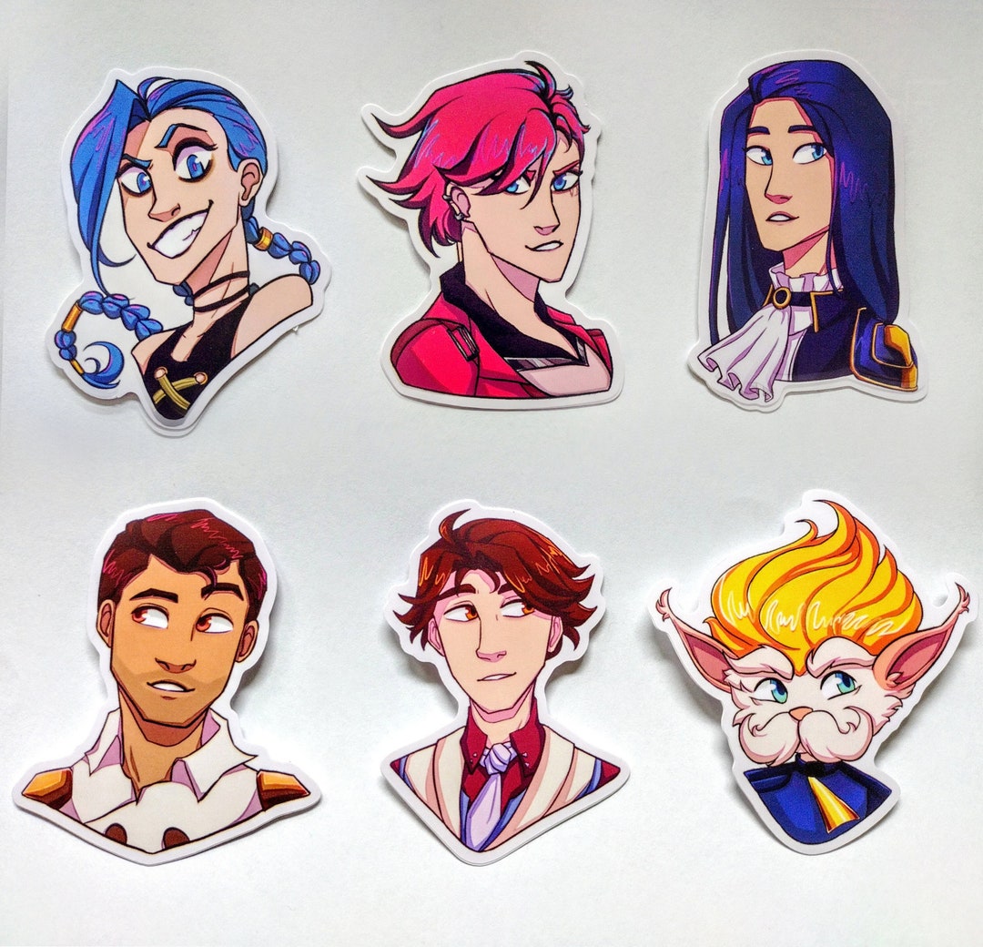 Arcane Stickers // League of Legends // Jinx / Vi / Caitlyn / Jayce ...