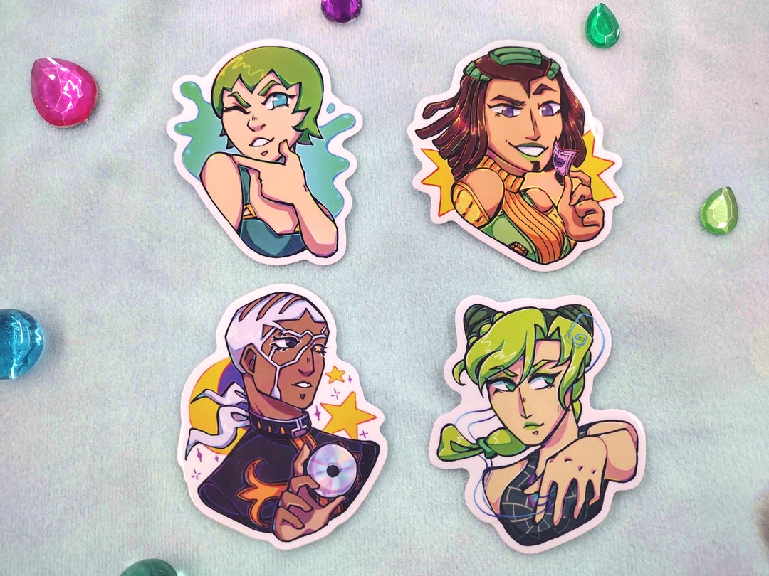 Jojo Vinyl Stickers // Jojo Part 6 Stone Ocean // Jolyne, Ermes, F.F ...