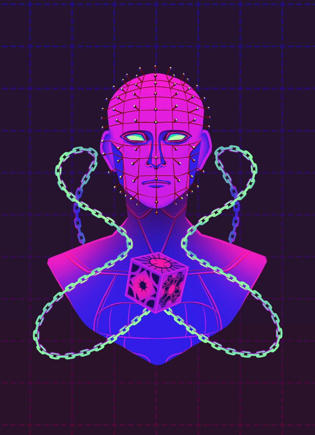 Pinhead 5 X 7 Art Print // Hellraiser // the - Etsy