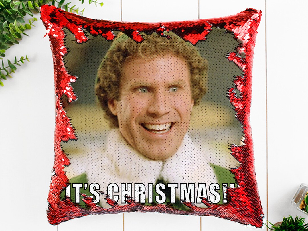 Christmas Buddy the Elf Pillow the Elf Sequin Pillow Christmas - Etsy