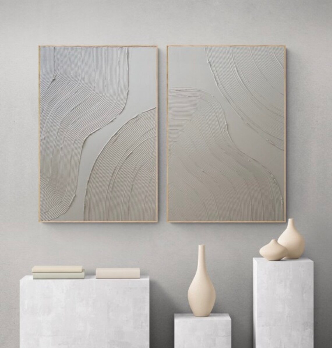 Textured Minimalist Canvas Art Home Decor Minimalist Home - Etsy