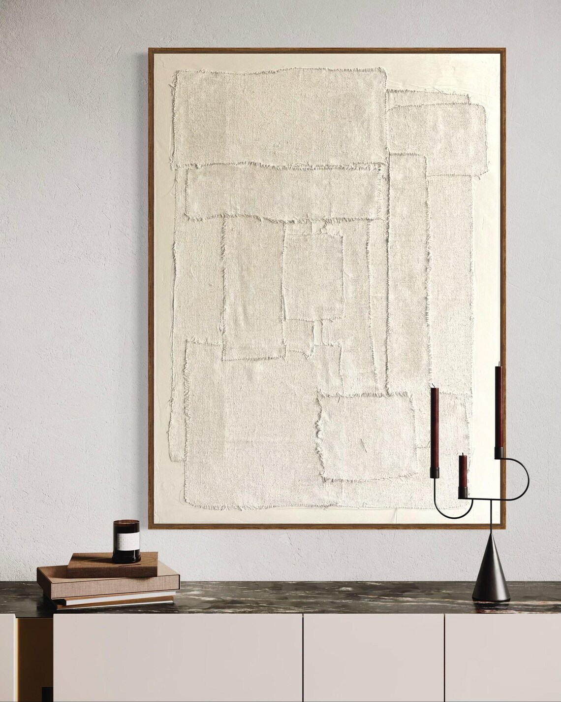 Textured Plaster Art | Minimalist Canvas, Modern Home Decor - Etsy