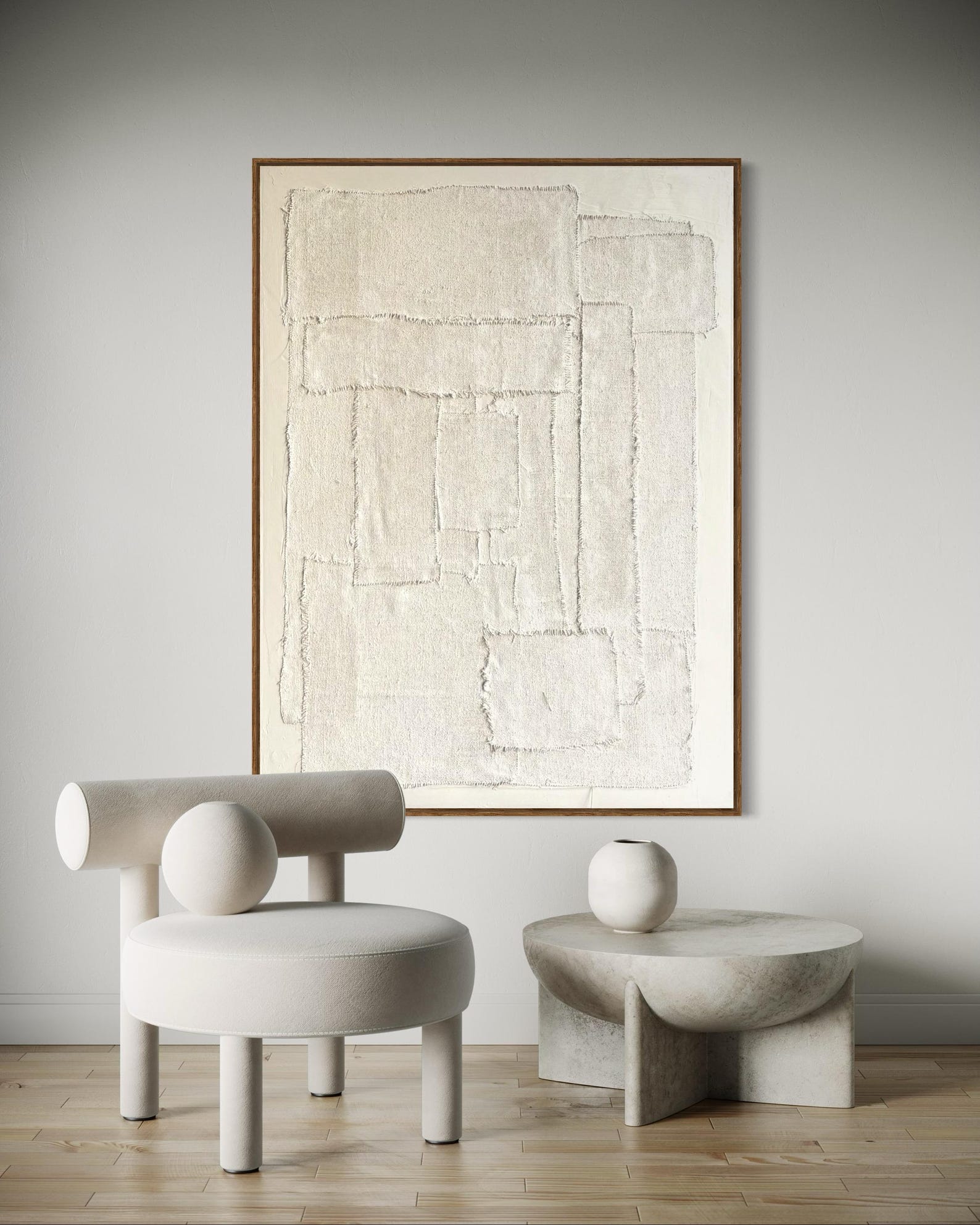 Textured Plaster Art | Minimalist Canvas, Modern Home Decor - Etsy